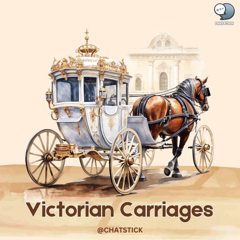 Victorian Carriages Clipart Pack - 160 Pngs | 3200x3200px 300 DPI ...