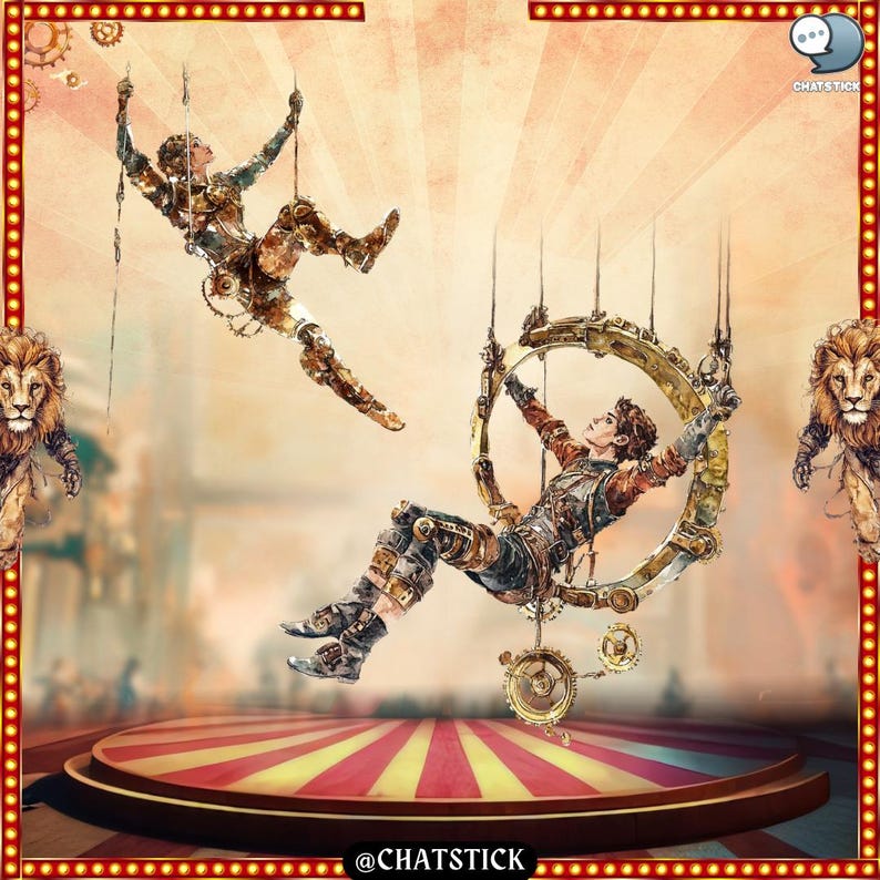 Steampunk Circus Clipart Bundle - 160 High-resolution Pngs of ...