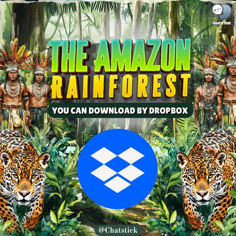 Amazon Rainforest Clipart Bundle - 160 PNG Watercolor Jungle Animals ...