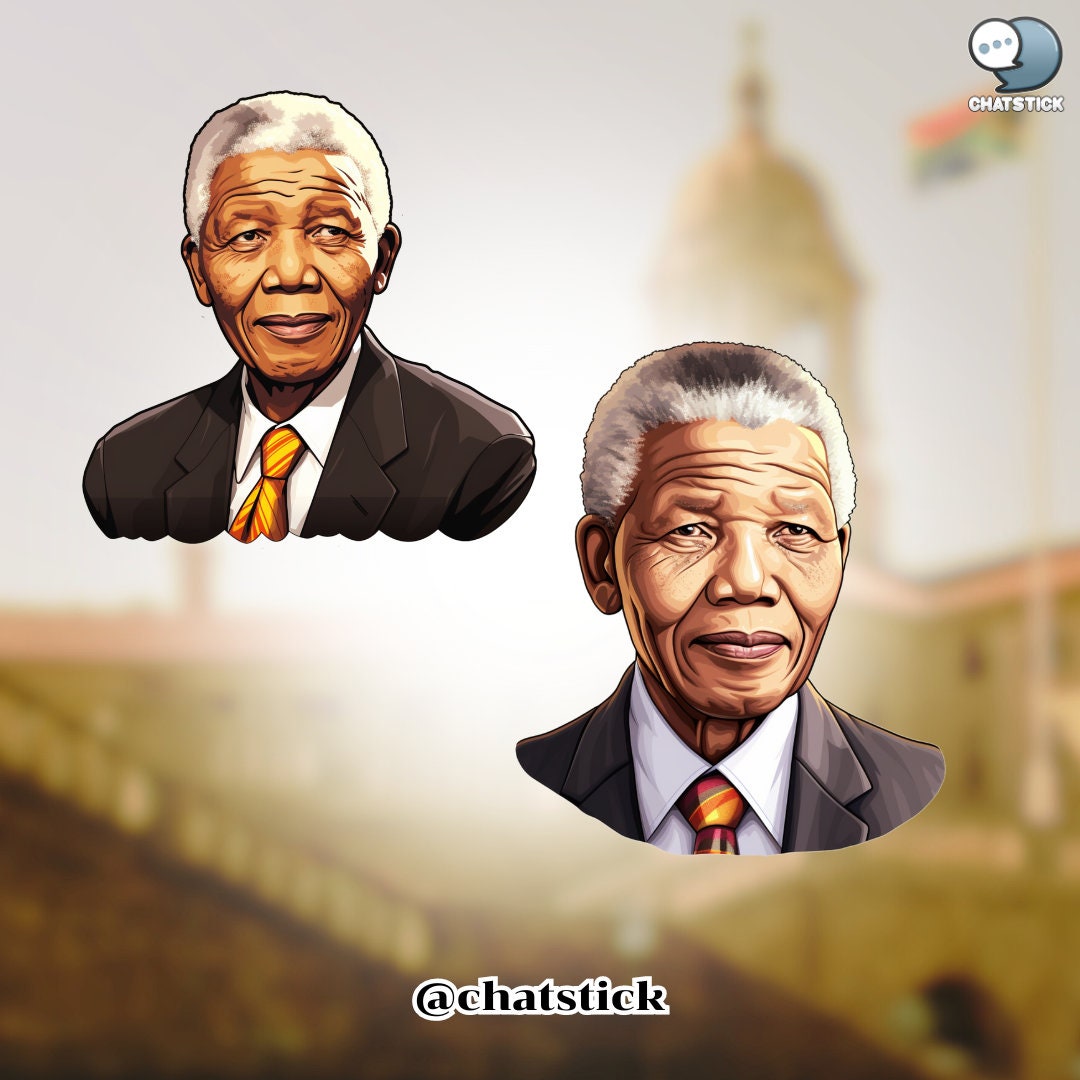100 Nelson Mandela Digital Sticker Clipart Pack - PNG Printable ...
