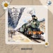 Vintage Train Stations Watercolor Clipart Mega Pack - 120 PNG Prints ...