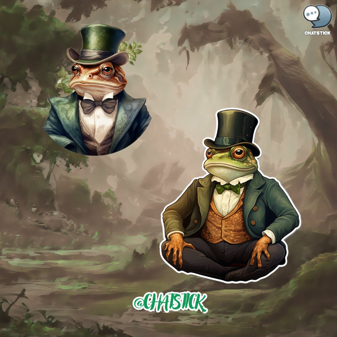 Victorian Frog Clipart Pack: 140 Vintage Style Watercolor Cliparts ...