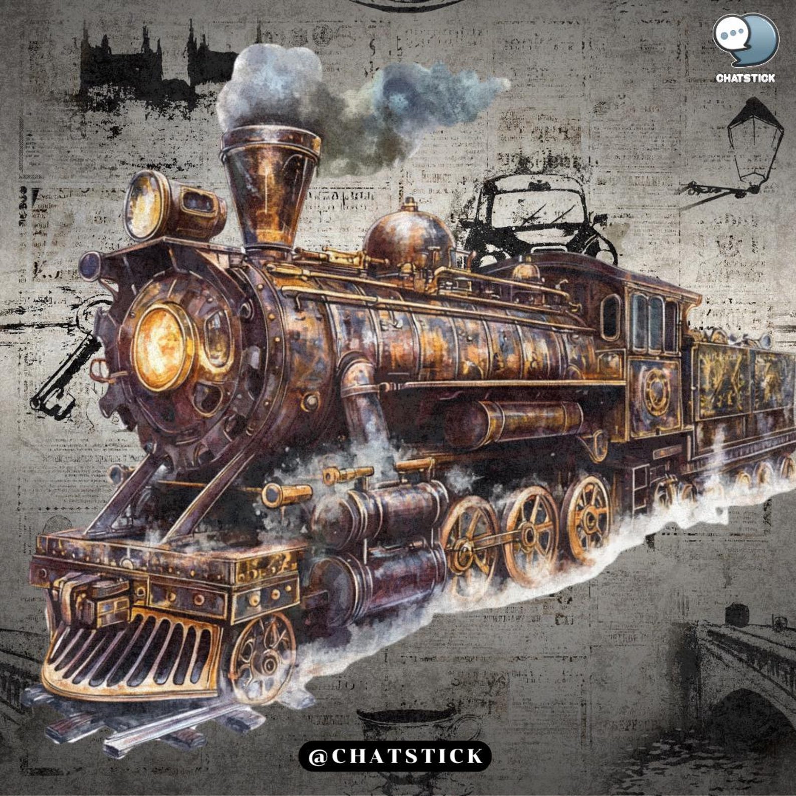 Steampunk War Machines Clipart Pack - 160 PNG Printable Images - 300 ...