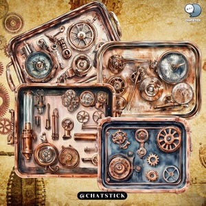Steampunk Medical Devices Clipart Pack - 160 Vintage Tools in 300 DPI ...