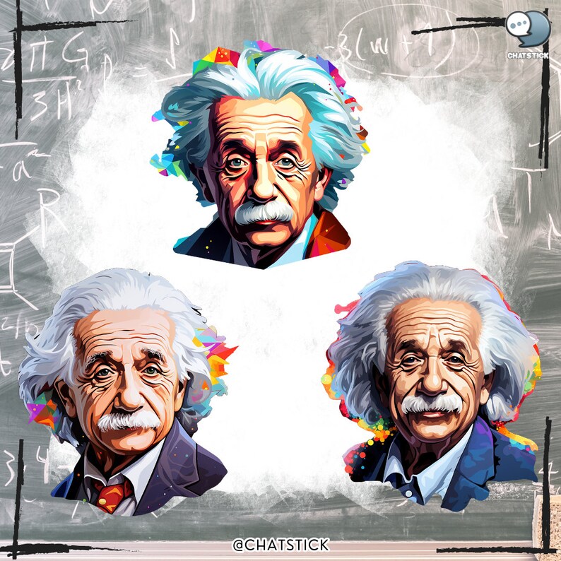 Albert Einstein Science Clipart Pack - 150 Pngs With Transparent ...