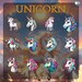 Unicorn Digital Stickers Mega Pack – 120 Clipart PNG, JPG, SVG, 3200px ...