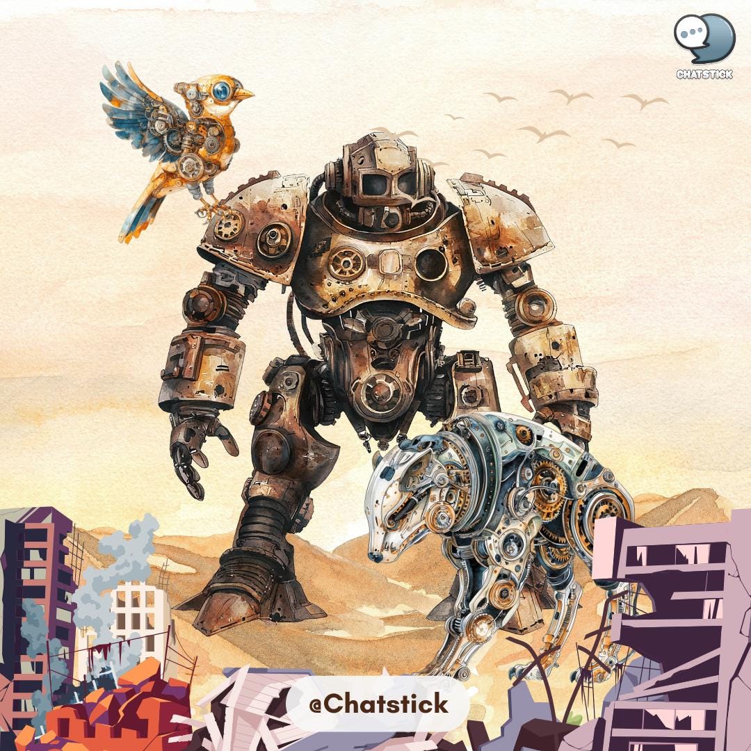 Steampunk Robots Clipart - 160 Victorian Mechanical Robots PNG, Gears ...