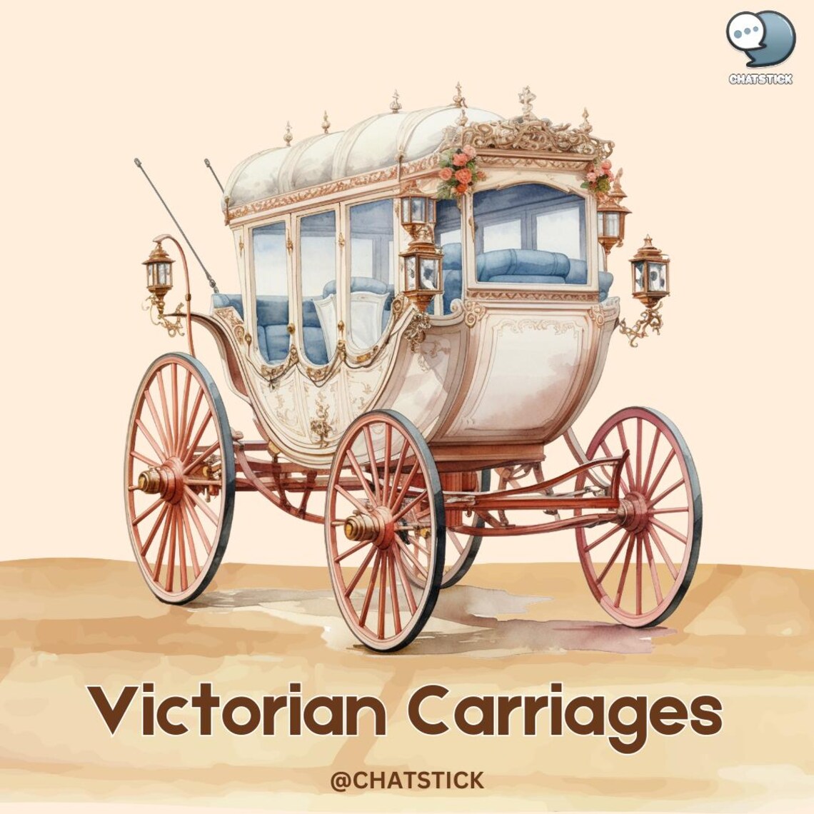 Victorian Carriages Clipart Pack - 160 Pngs | 3200x3200px 300 DPI ...