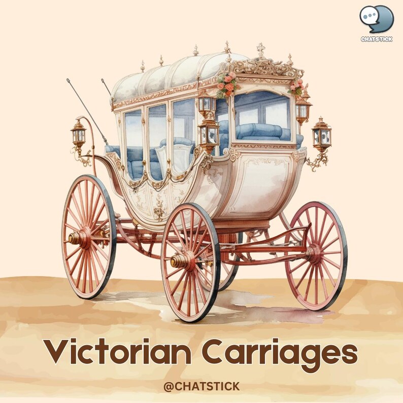 Victorian Carriages Clipart Pack - 160 Pngs | 3200x3200px 300 DPI ...