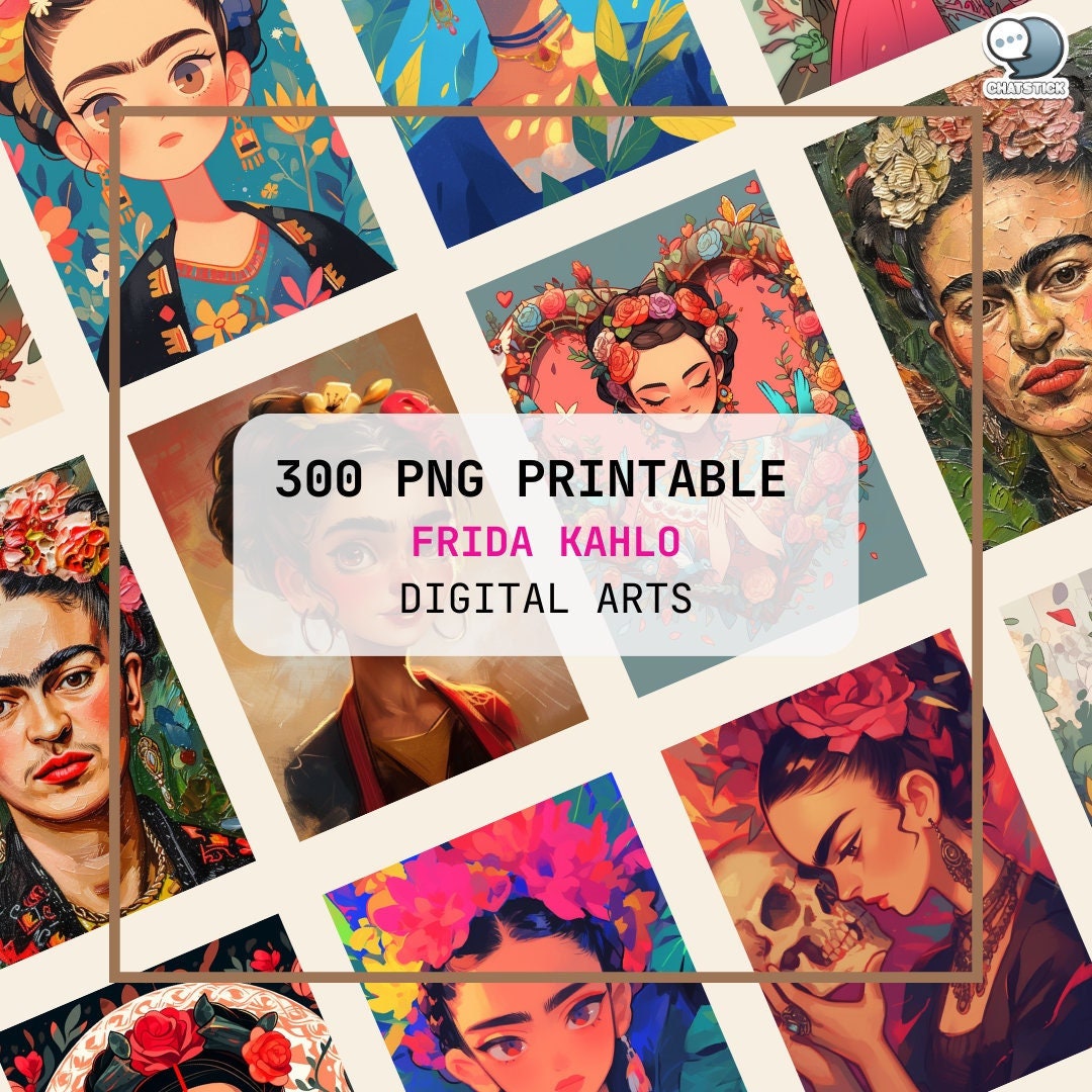 Frida Kahlo Digital Art Poster Wall Art Mega Pack - 300 High-resolution ...