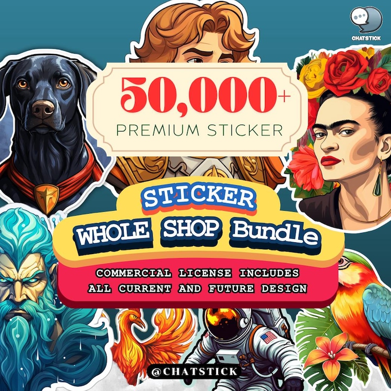 Sticker Cliparts Pack WHOLE SHOP Bundle – Commercial License | All ...