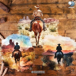 Western Clipart Bundle - 160 Cowboy, Rodeo & Wild West Pngs - High-resolution Digital Download ...