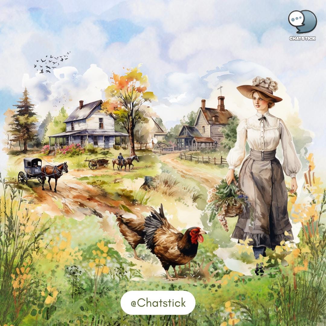 Victorian Country Life Clipart Collection – 150 High-quality Pngs ...