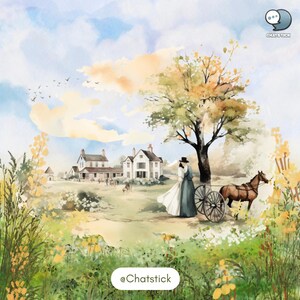 Victorian Country Life Clipart Collection – 150 High-quality Pngs ...