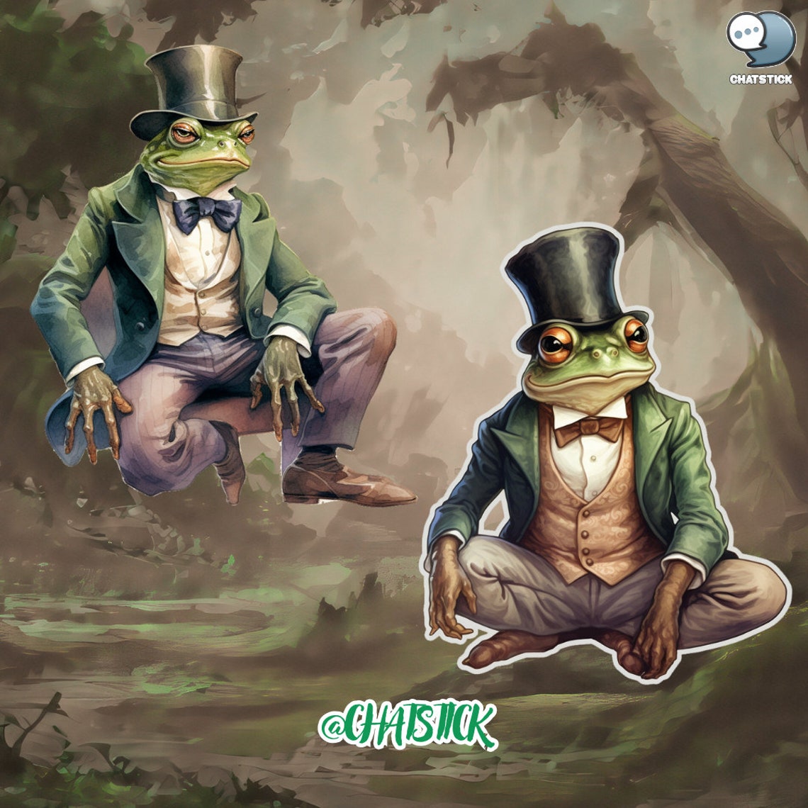 Victorian Frog Clipart Pack: 140 Vintage Style Watercolor Cliparts ...