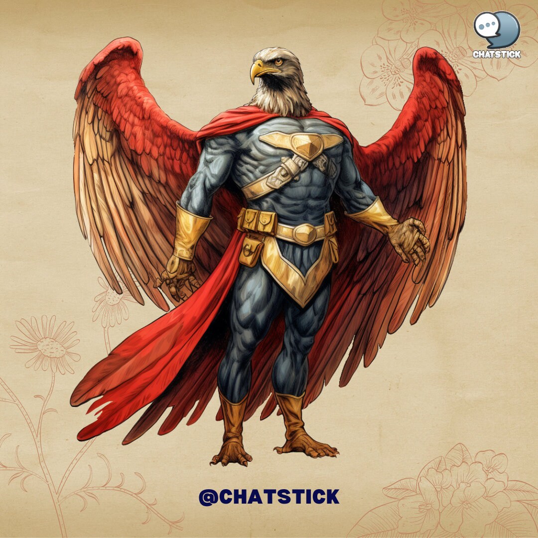 Watercolor Mega Pack of Victorian Vintage Eagle Superhero Clipart 200 ...