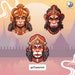 Hanuman Hindu Mythology Digital Sticker Pack 160 PNG Printable Cliparts ...