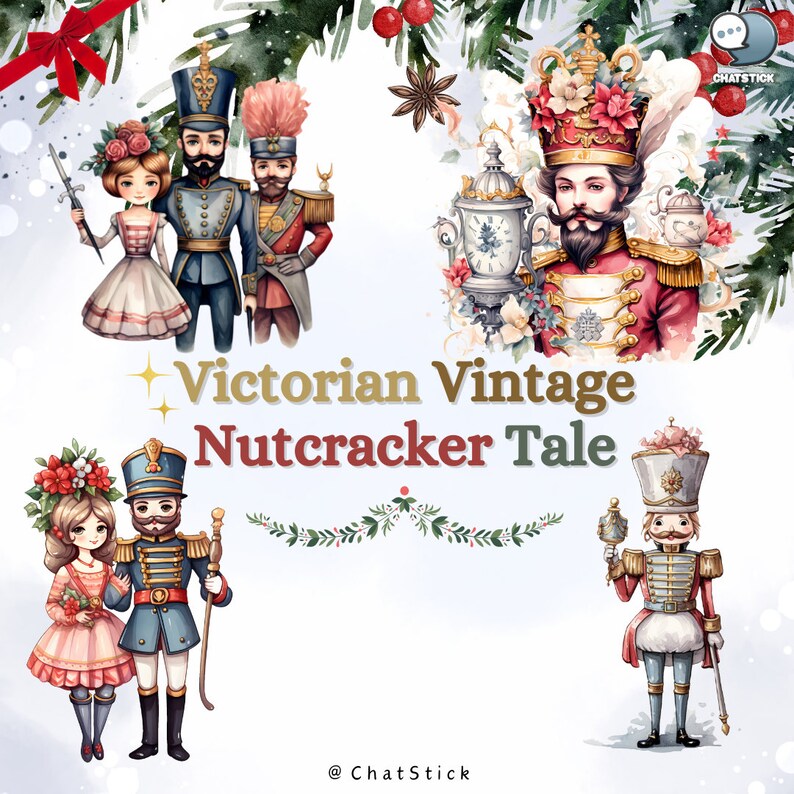 Victorian Nutcracker Tale Watercolor Clipart Mega Pack - 150 Pngs ...