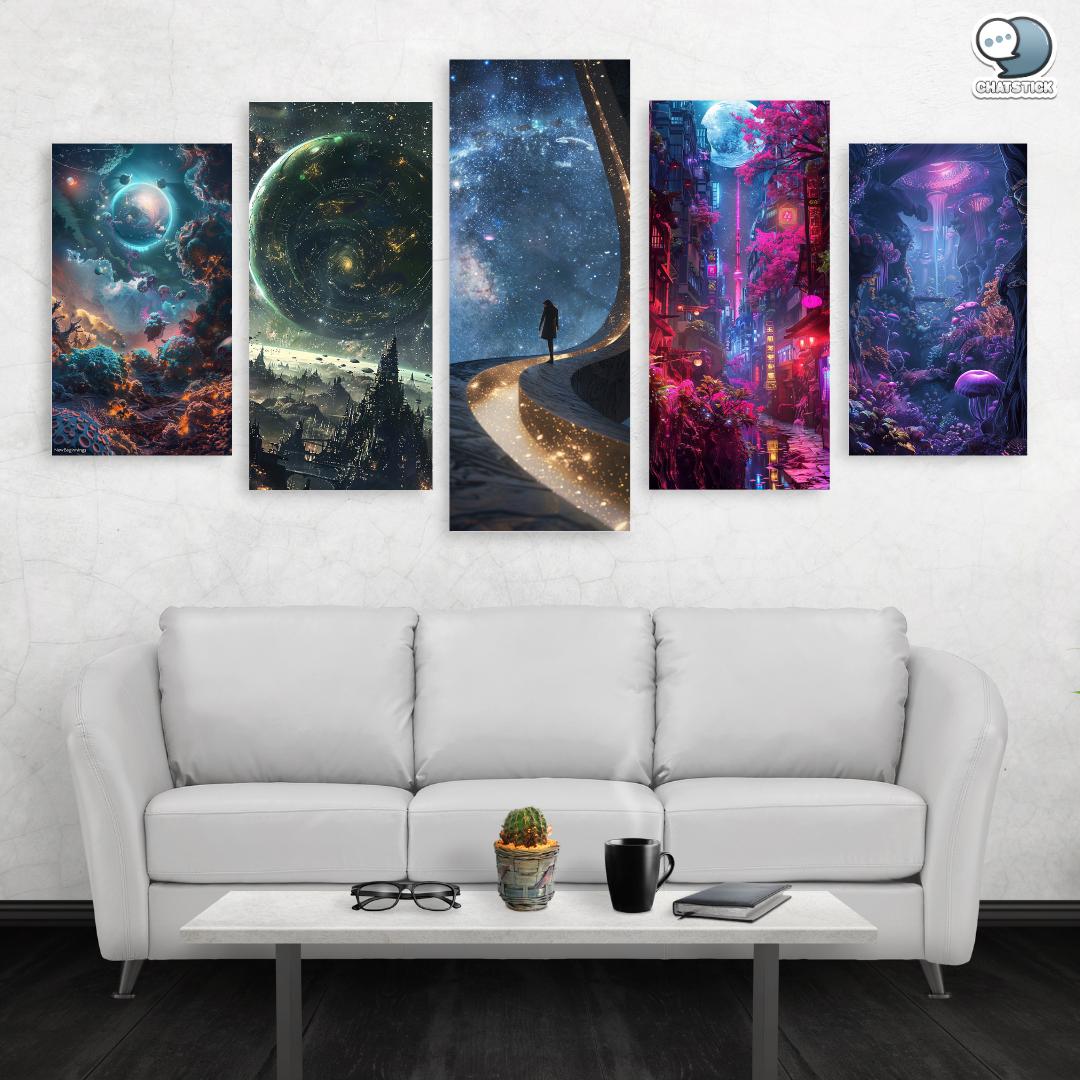 Cosmic Dreamscapes Digital Art Mega Pack 160 Stunning Space-themed PNG ...
