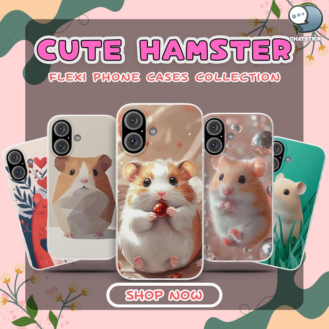 Cute Hamster Flexi Phone Cases Collection - Set of 8 for iPhone 16 Pro ...