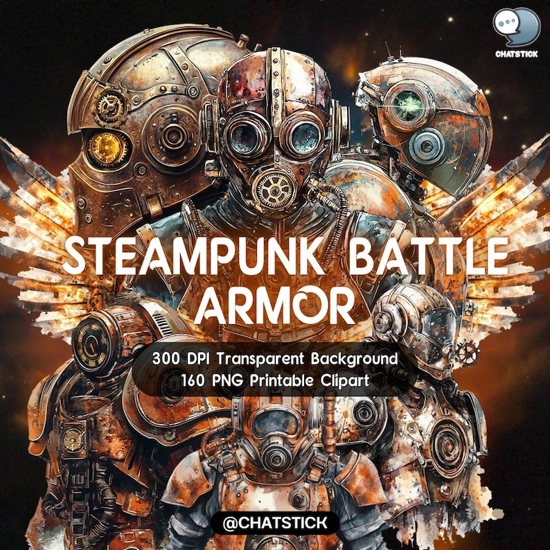 Steampunk Battle Armor Clipart - 160 Intricate Steam-powered Armor PNG ...