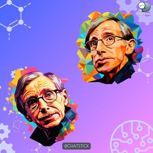 Stephen Hawking Digital Sticker Clipart Pack - 100 Printable PNG ...