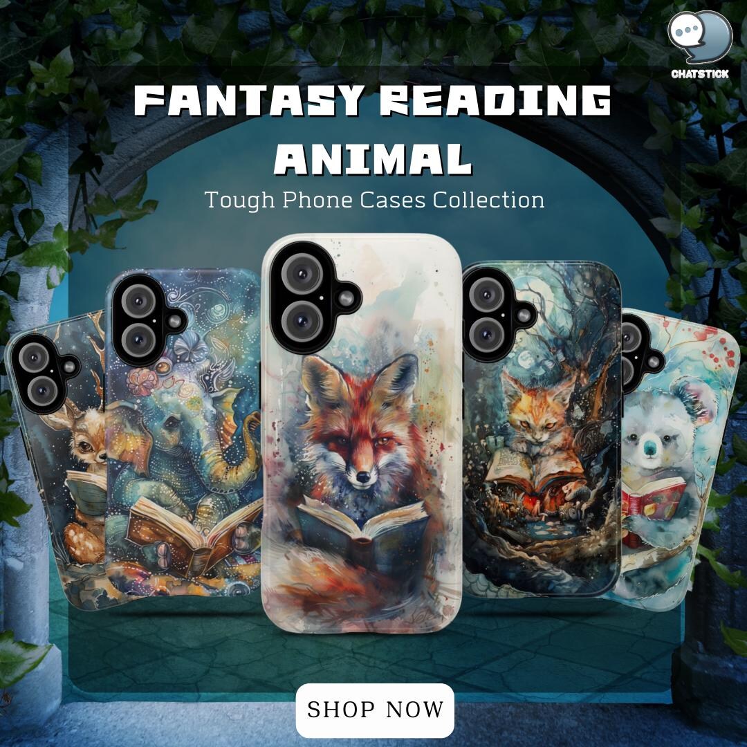 Fantasy Reading Animal Phone Cases Collection - iPhone 16 Pro Max, 15 ...