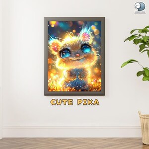 Cute Pika Digital Art Posters Mega Pack - 160 PNG Prints, Creative Wall ...
