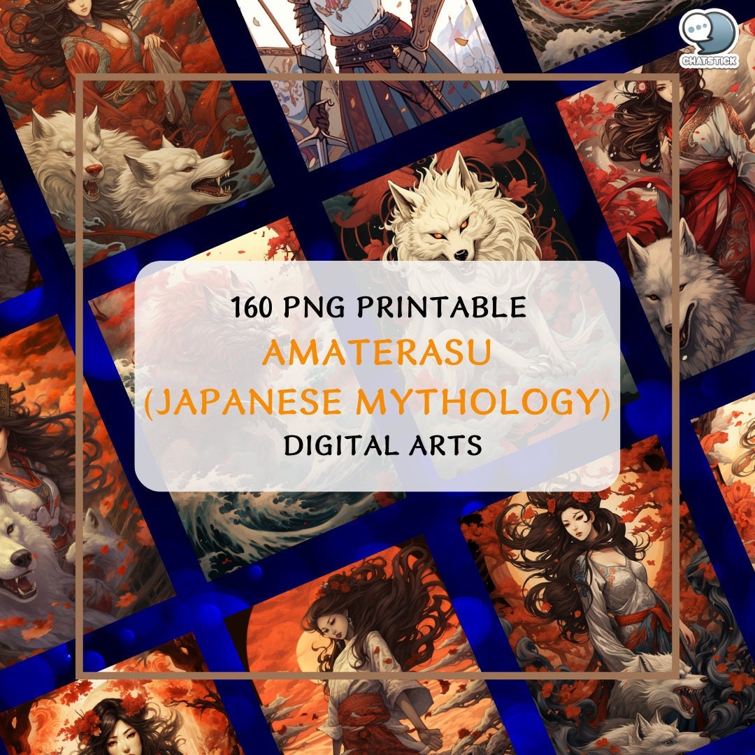Amaterasu Digital Art Poster Mega Pack - 160 PNG Prints, Ai-generated ...
