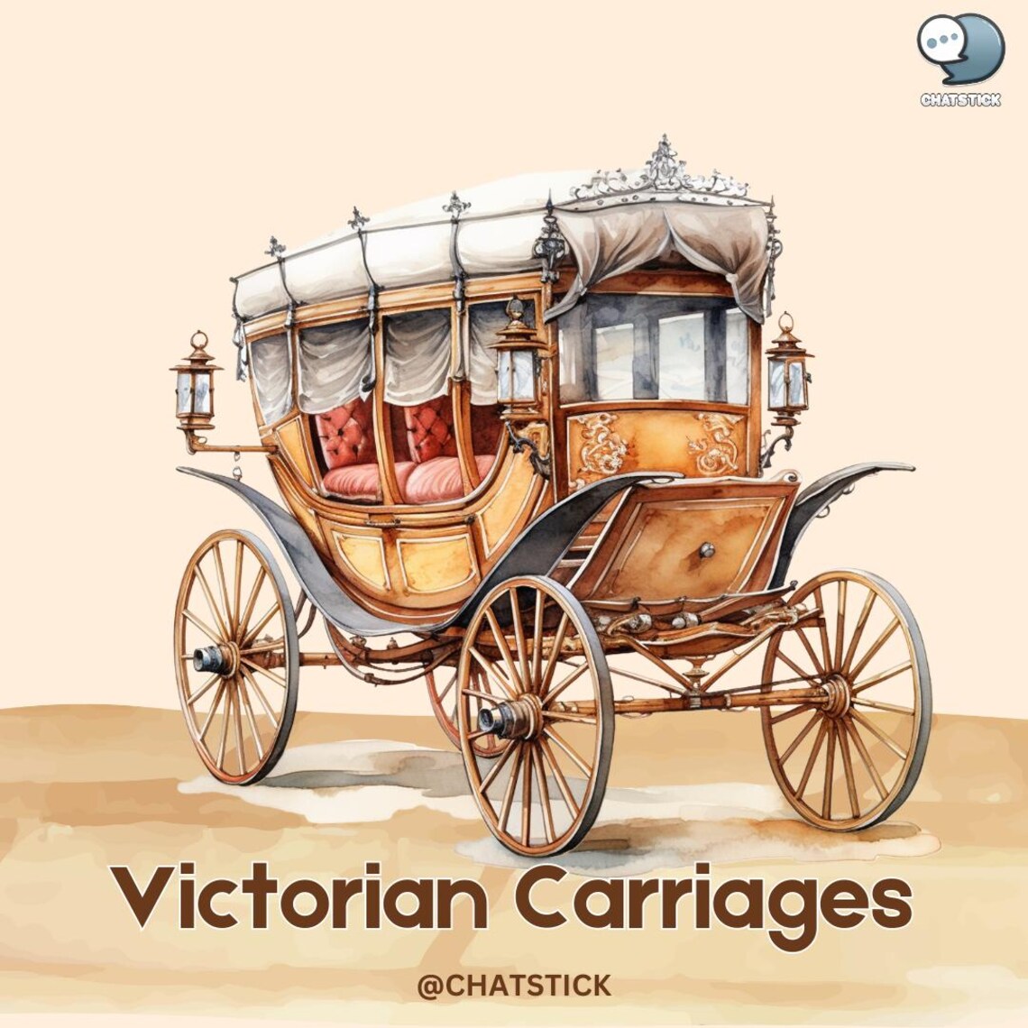 Victorian Carriages Clipart Pack - 160 Pngs | 3200x3200px 300 DPI ...