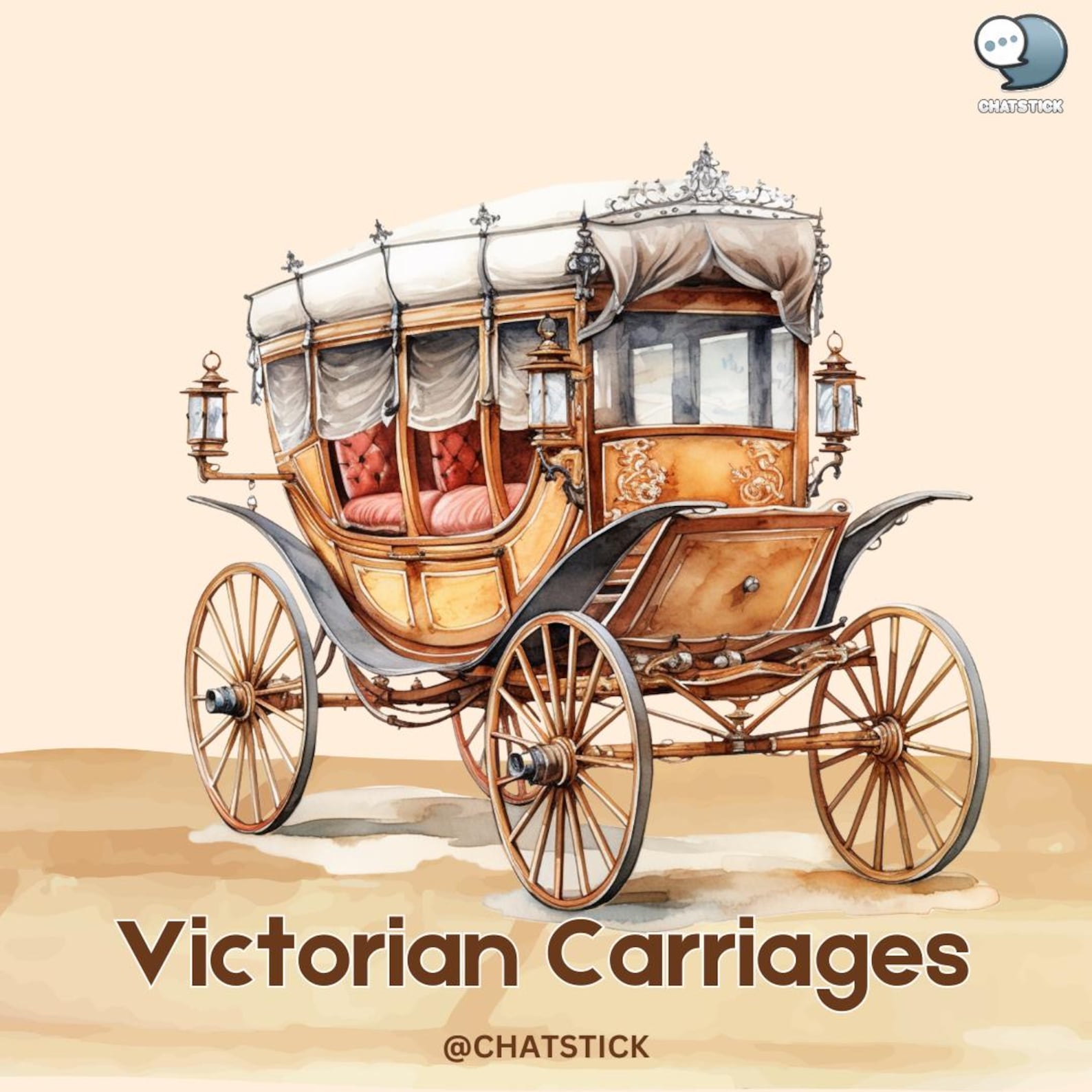 Victorian Carriages Clipart Pack - 160 Pngs | 3200x3200px 300 DPI ...