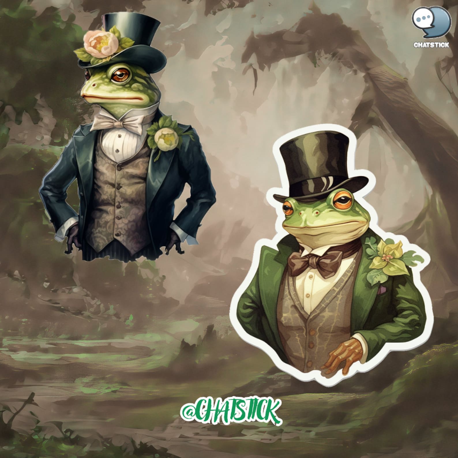 Victorian Frog Clipart Pack: 140 Vintage Style Watercolor Cliparts ...