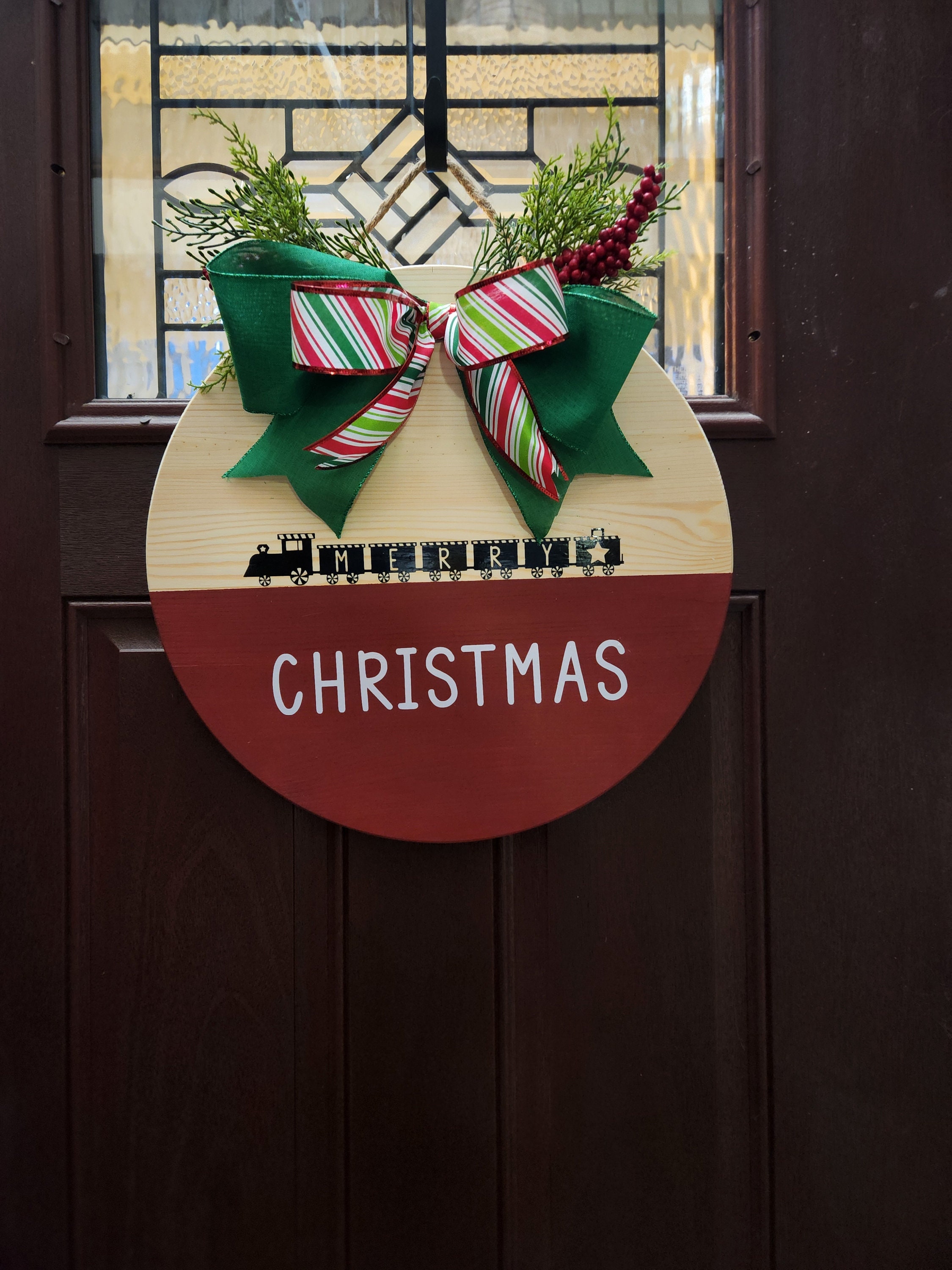 Christmas, Wood Door Sign, Door Sign, Personalized Door Sign ...