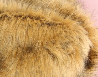 FD Furs HONEY BLONDE Long Pile Shag Faux Fur Shaggy Fabric Pieces for ...