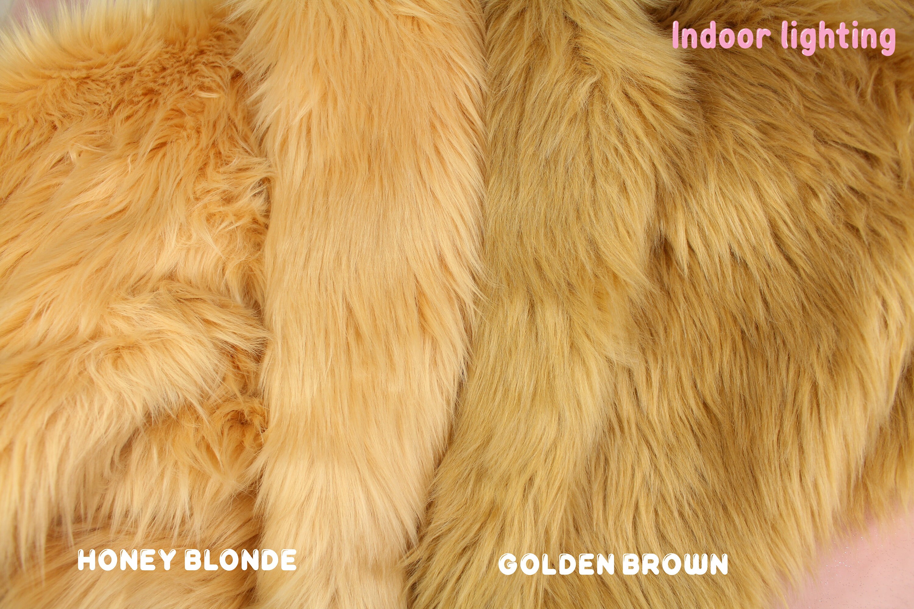 FD Furs HONEY BLONDE Long Pile Shag Faux Fur Shaggy Fabric Pieces for ...