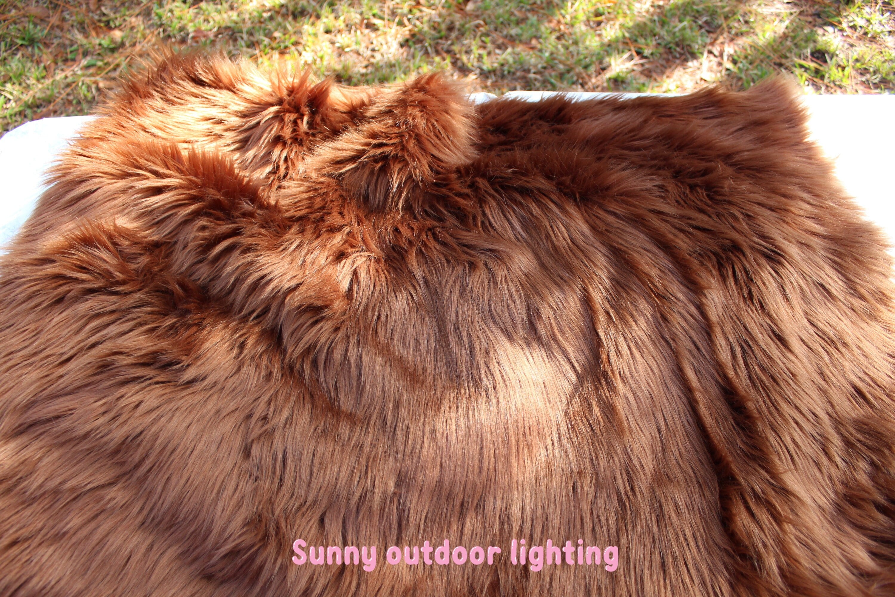 FD Furs CHOCOLATE BROWN Long Pile Shag Faux Fur Shaggy Fabric - Etsy