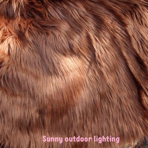 FD Furs CHOCOLATE BROWN Long Pile Shag Faux Fur Shaggy Fabric Pieces ...