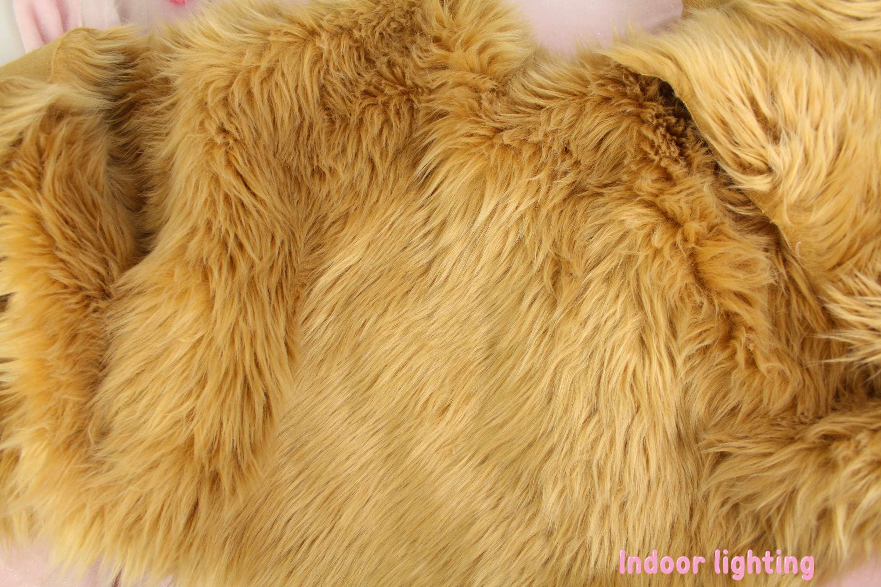 FD Furs GOLDEN BROWN Long Pile Shag Faux Fur Shaggy Fabric Pieces for ...