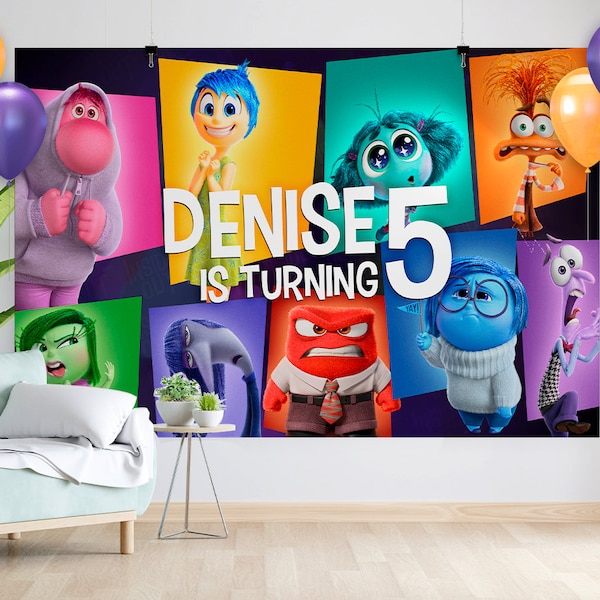 Inside Out Birthday Backdrop - Etsy