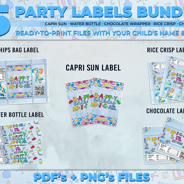 Science Labels - Etsy