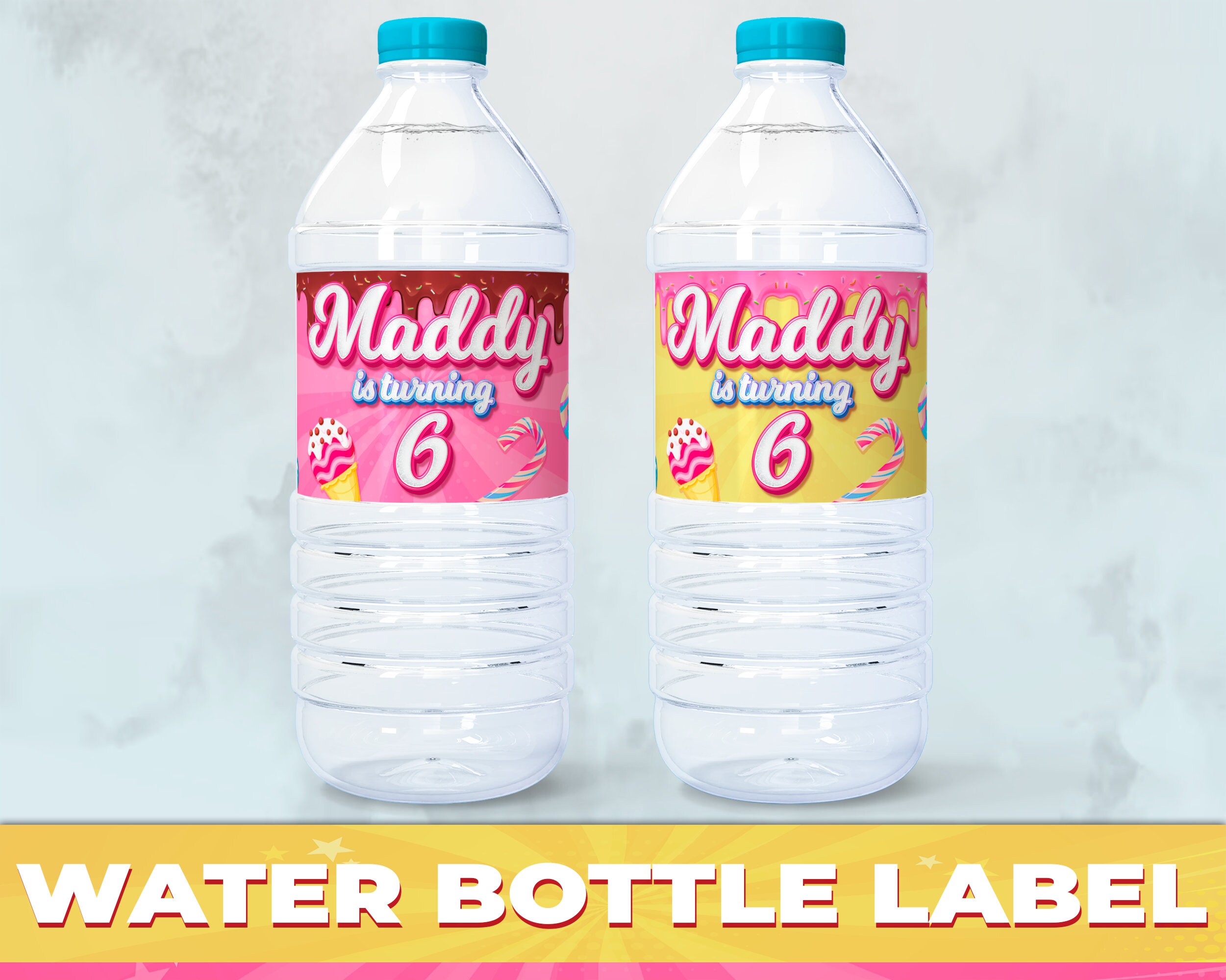 Candyland Printable Birthday Party Labels Custom Personalized Girl ...