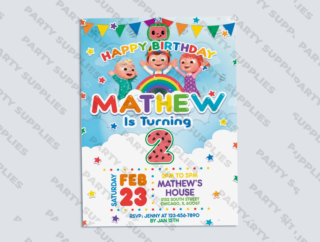 Baby Coco Melon Party Bundle, Printable Custom Coco Melon Birthday Pack ...