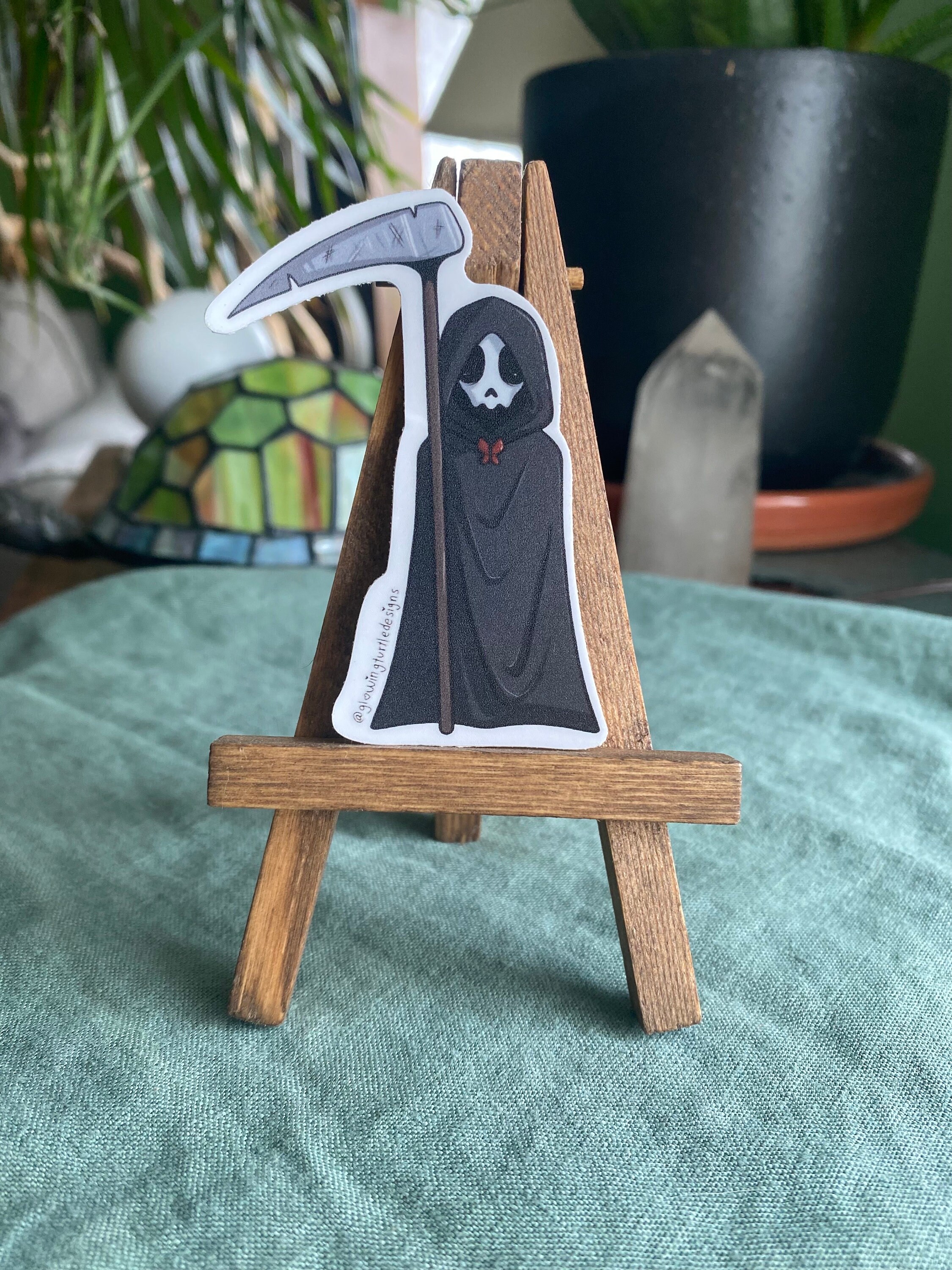 Grim Reaper Vinyl Sticker - Etsy
