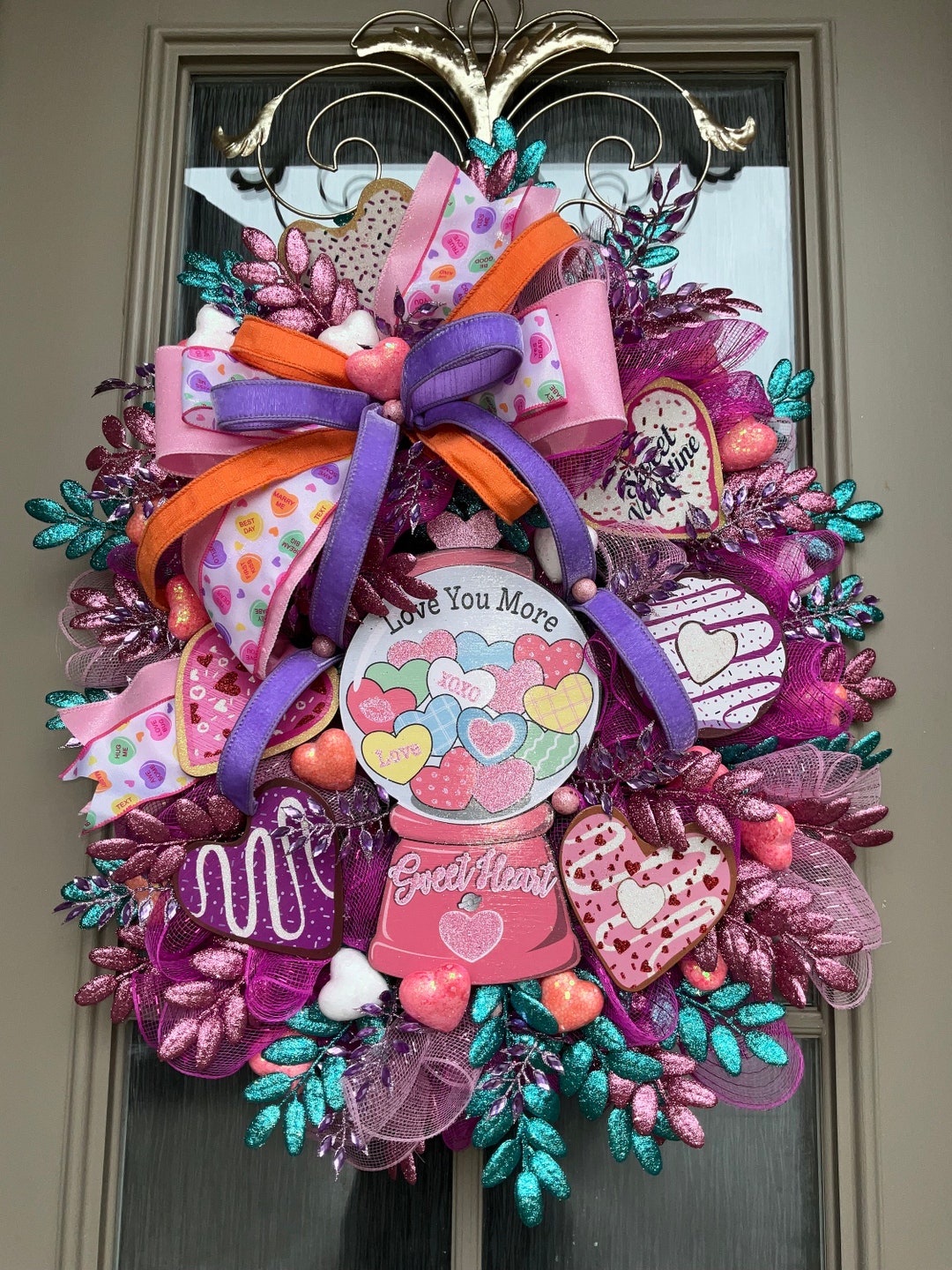 Sweethearts Valentines Day Wreath - Etsy