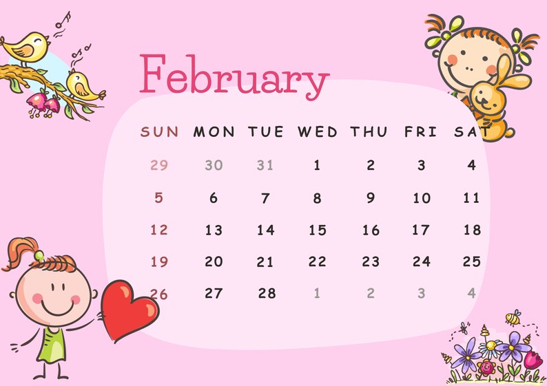 Cute Printable Calendar / Printable Calendar Cute Printable Planner for ...