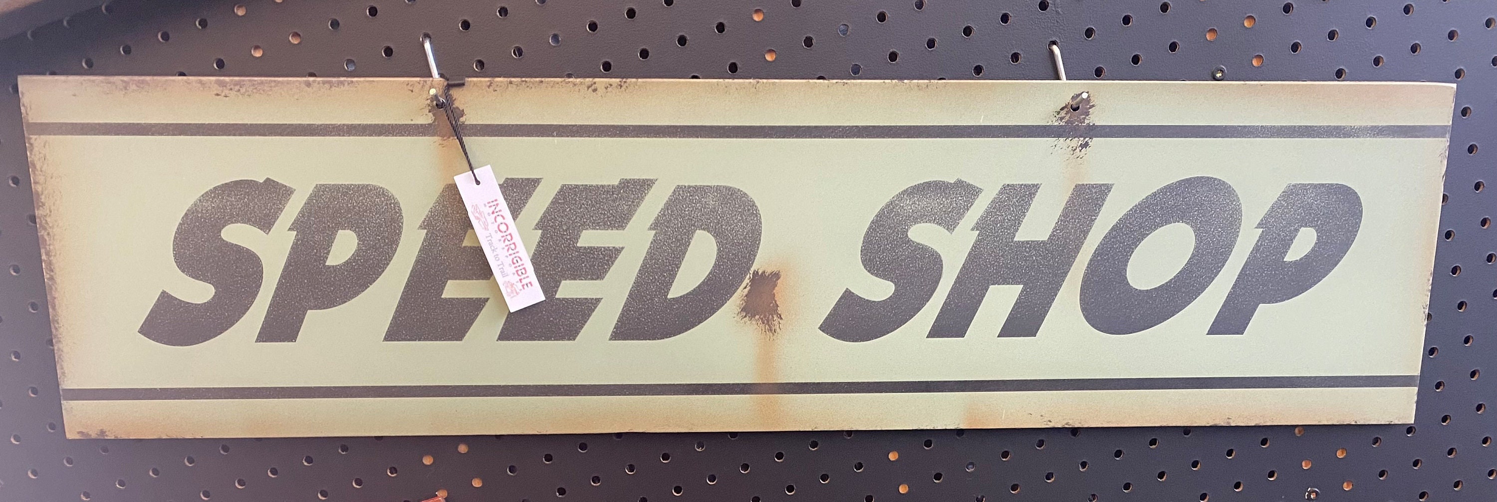 Ron Corder Custom "speed Shop" Sign 36" L X 9" H X 1/4" D Flat Aluminum ...