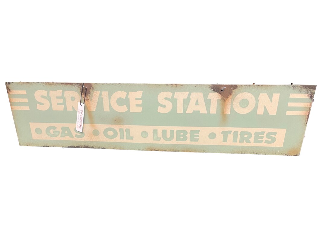 Ron Corder Custom "service Station" Sign 36" L X 8" H X 1/4" D Flat ...