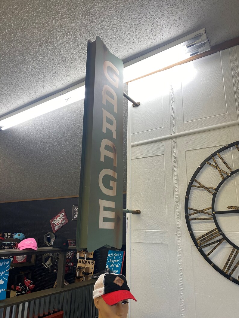 Ron Corder Customs "garage" Marquee Sign. Dual Sided. 12" L X 48" H X 2 ...