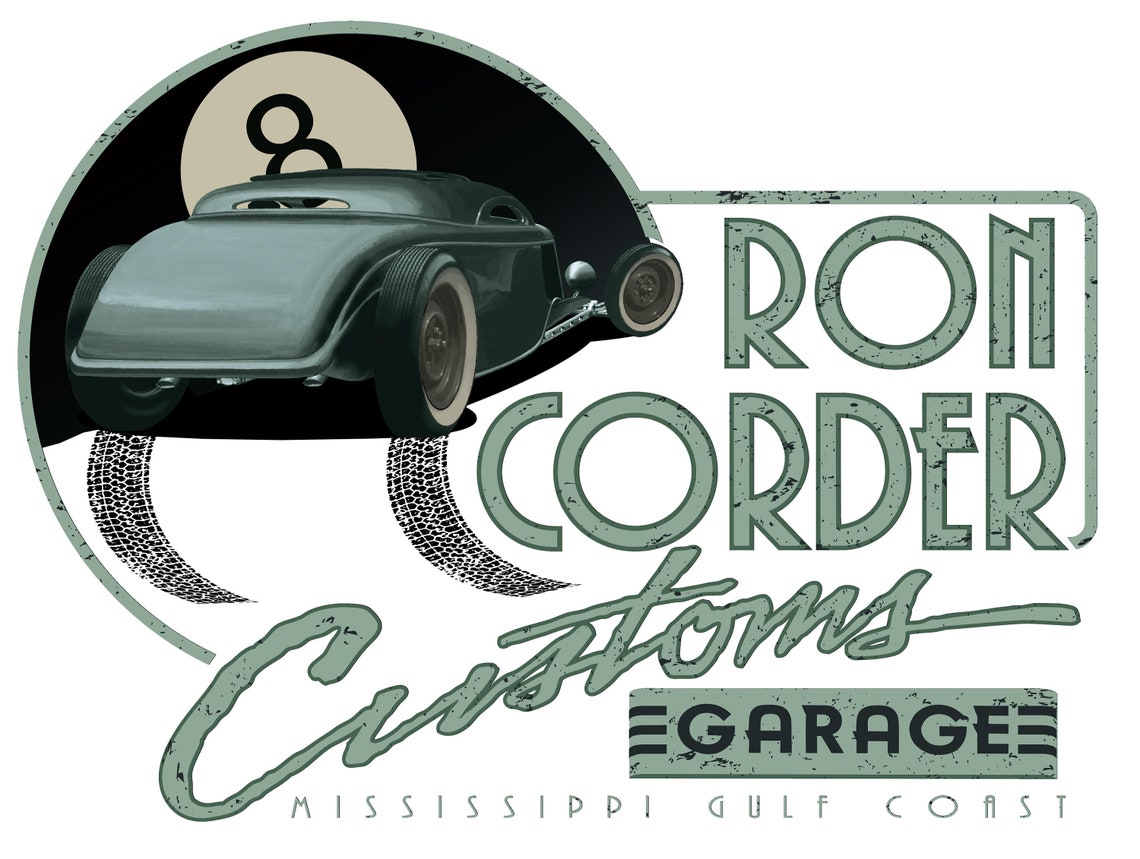 Ron Corder Custom hot Rod Shop Sign Red 36 L X 8 H X 1/4 D Flat ...
