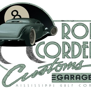 Ron Corder Custom "hot Rod Shop" Sign Red 36" L X 8" H X 1/4" D Flat ...